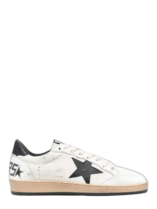 GOLDEN GOOSE Ballstar Nappa Leather Sneakers With Star Detail - Whiteblack