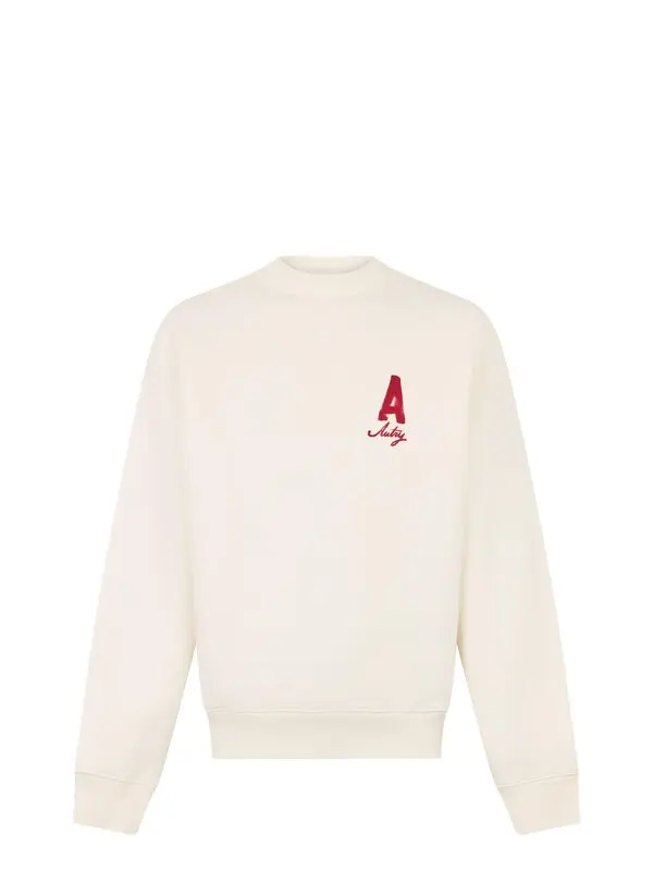 AUTRY Cotton Sweatshirt With Printed Logo - White