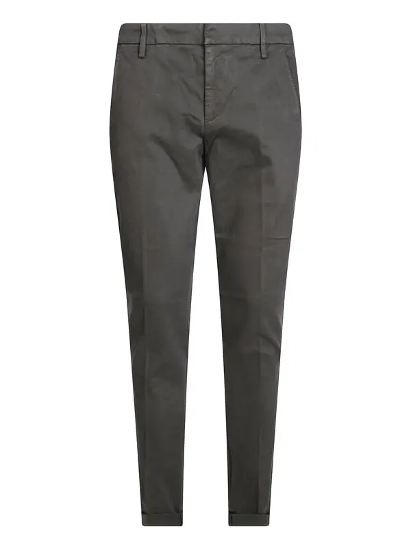 DONDUP Gabardine Tailored Stretch Cotton Gabardine Trousers - Marrone