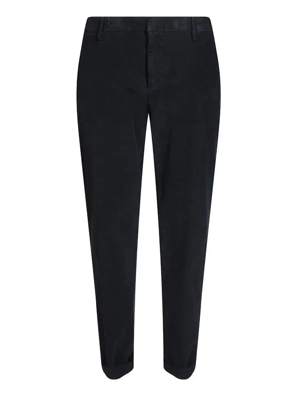 DONDUP Gaubert Relaxed Velvet Pants - Nero