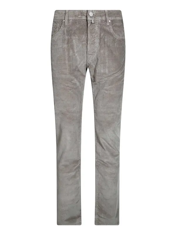 Jacob Cohen Bard Slim Fit Five-pocket Corduroy Pants - Grigio