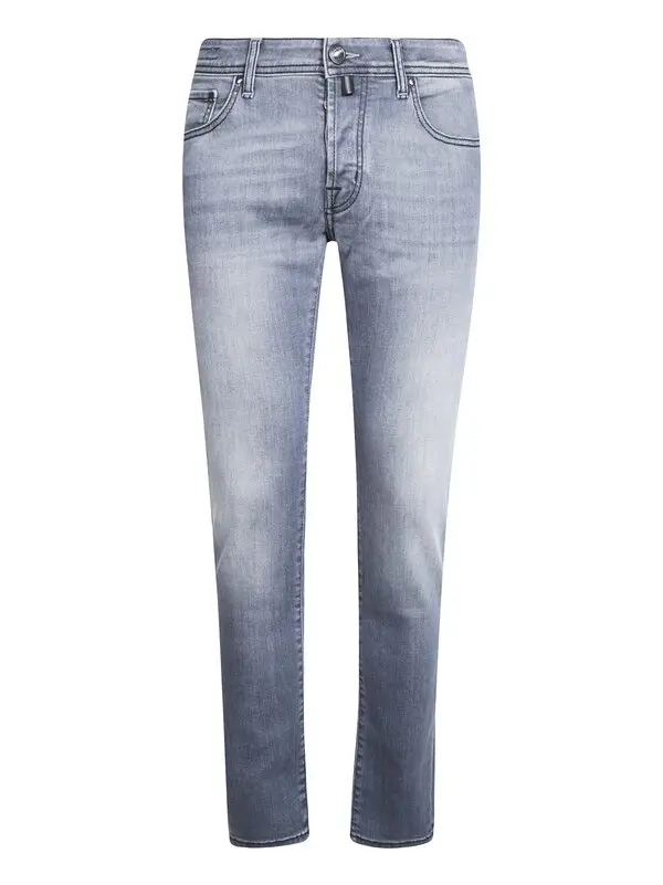 Jacob Cohen Nick Slim Fit Five-pocket Pants - Grigio