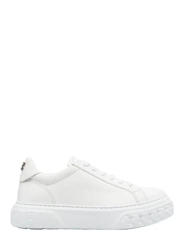 Casadei Leather Lace-up Sneakers - White