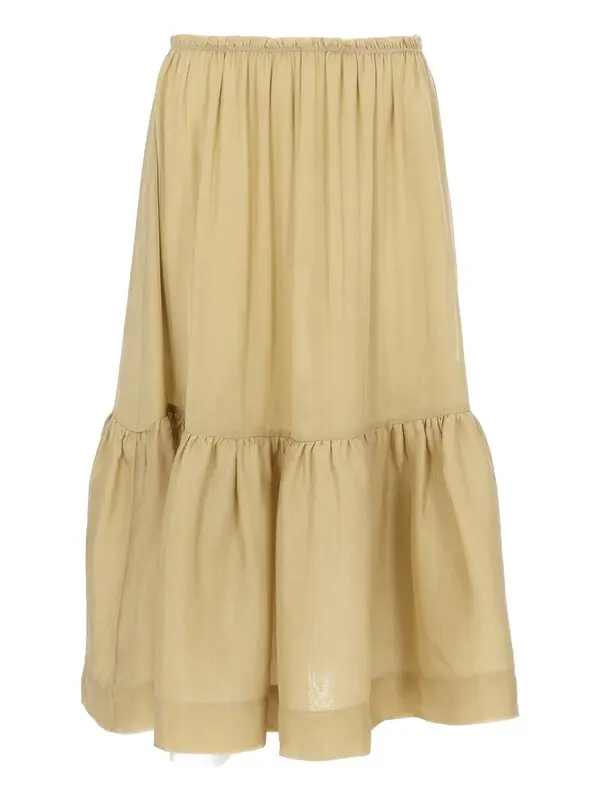 Paloma Wool Midi Skirt In Silk - Beige