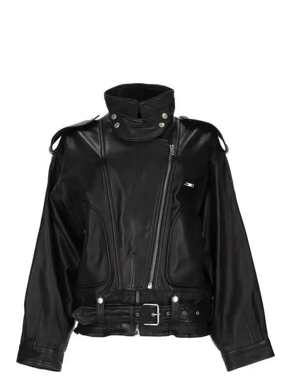 Isabel Marant Étoile Lambskin Leather Jacket - Black