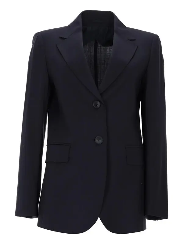 Max Mara Single-breasted Wool Jacket - Blue