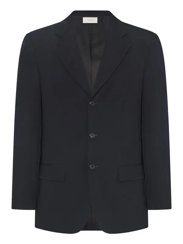 THE ROW Wren Pinstriped Wool Single-breasted Jacket - Black
