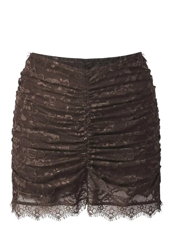 OW Selah Lace Mini Skirt - Brown