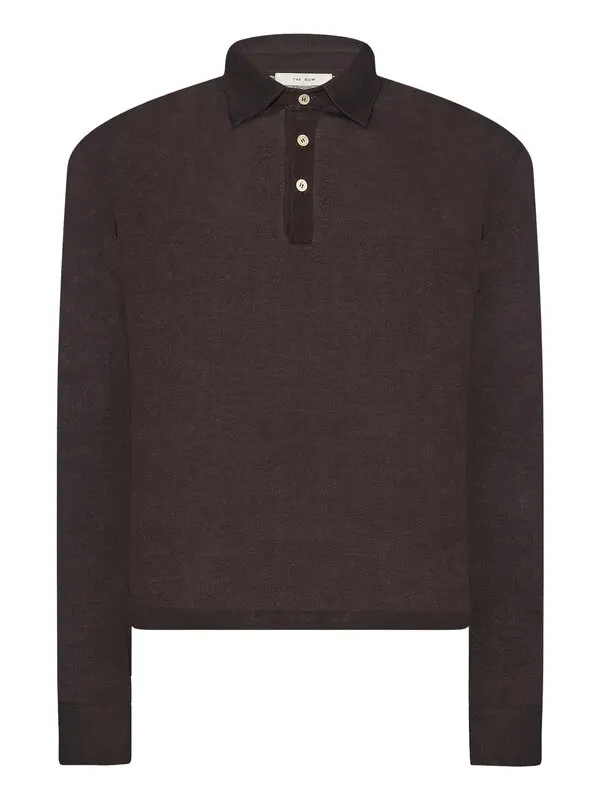 THE ROW Reyes Polo - Dark Brown