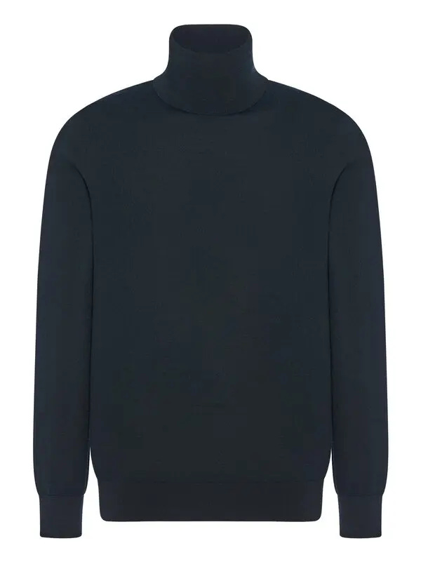 THE ROW Adlan Turtleneck Sweater In Ultrafine Merino Wool - Black