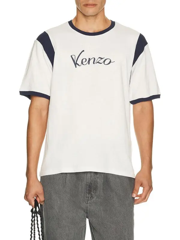 Kenzo Varsity Classic T-shirt In White - Off White