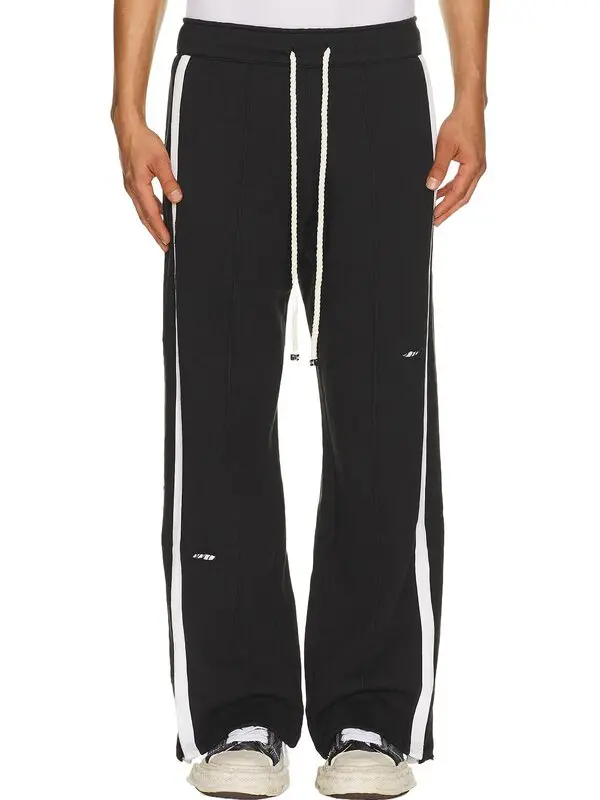 NAHMIAS Repaired Track Pant In Black - Aged Black