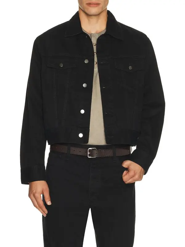 Fear Of God Classic Black Denim Jacket - Overdyed Black