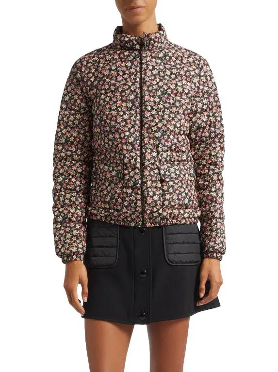 Moncler Floral Zip Jacket - Check Black