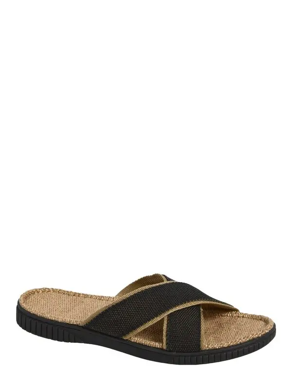SOLSTITCH Marlin Slide Sandal - Black