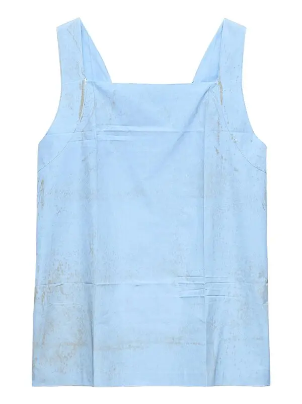 Prada Cotton Top With Artisan Treatment - Light Blue