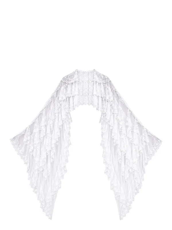 HARMONIA NY X Kikiriki Angels After Dark Lace Kimono - White