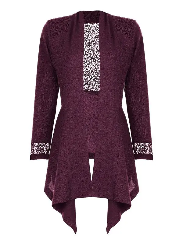 LUNA FASHION HOUSE Jody Lace Cardigan - Red