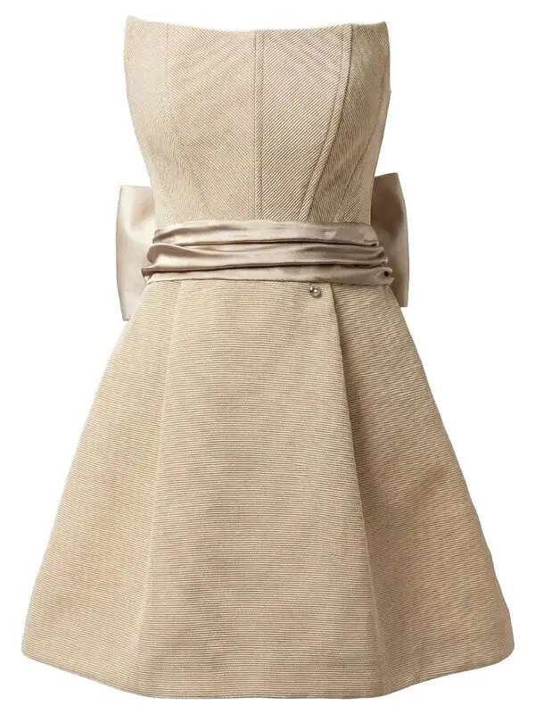 LUNA FASHION HOUSE Melisa Corset Dress - Beige