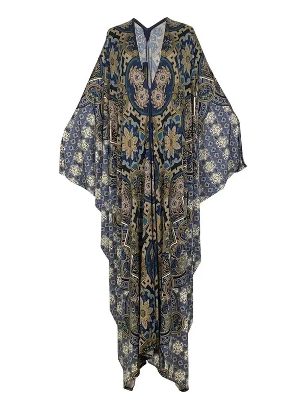 JENNAFER GRACE Persephone Minuit Caftan - Blue