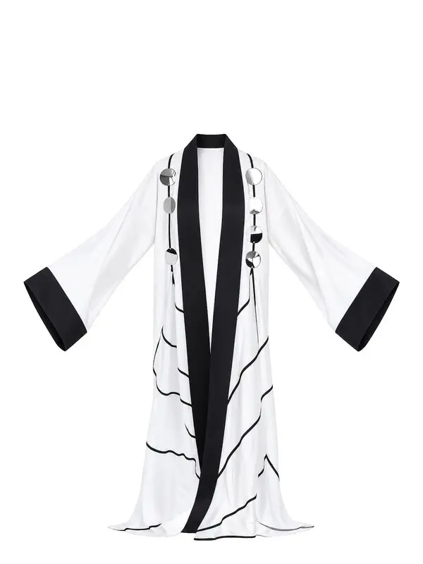 HARMONIA NY Higher Self Kimono - White/black