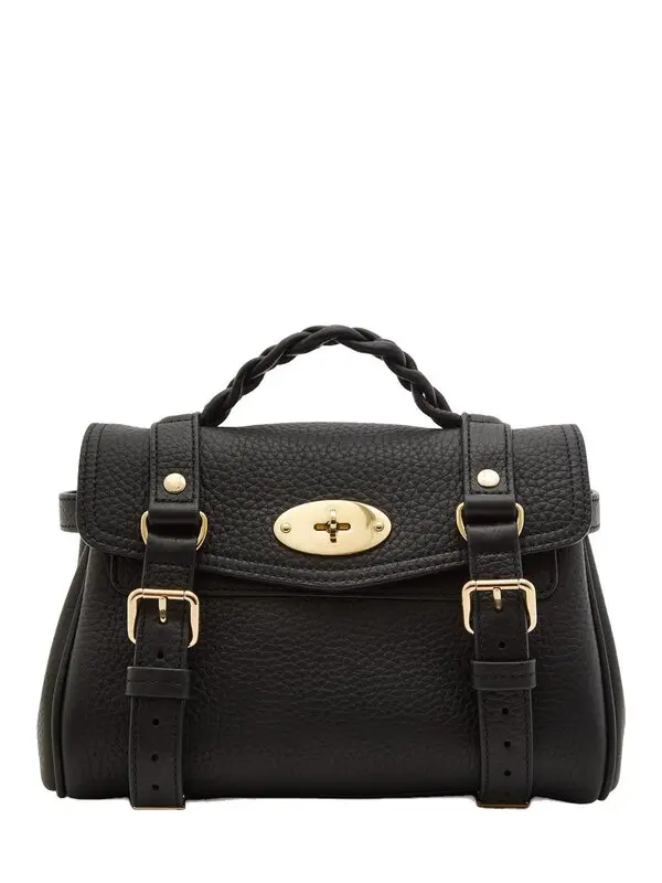 Mulberry Alexa Mini Grained Leather Top Handle Bag - Black