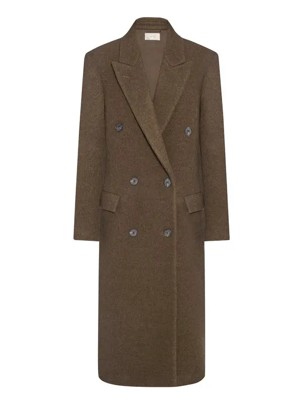 THE ROW Bamira Coat - Brown Melange