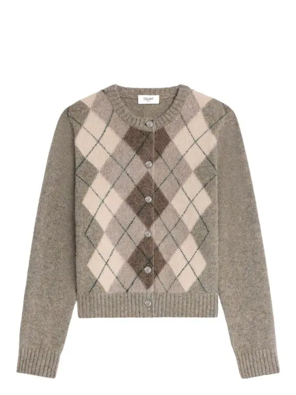 Celine Argyle Alpaca Wool Cardigan - Pebble