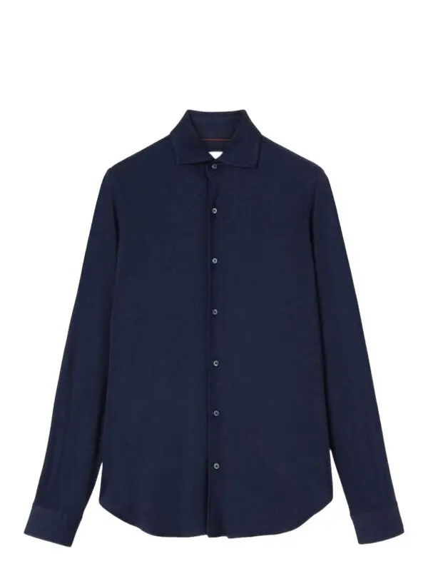 Loro Piana Logo Long-sleeved Shirt - Gradient Blue