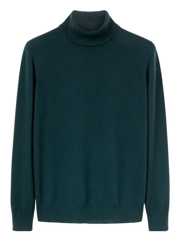 Loro Piana Cashmere Roll Neck Jumper - Green