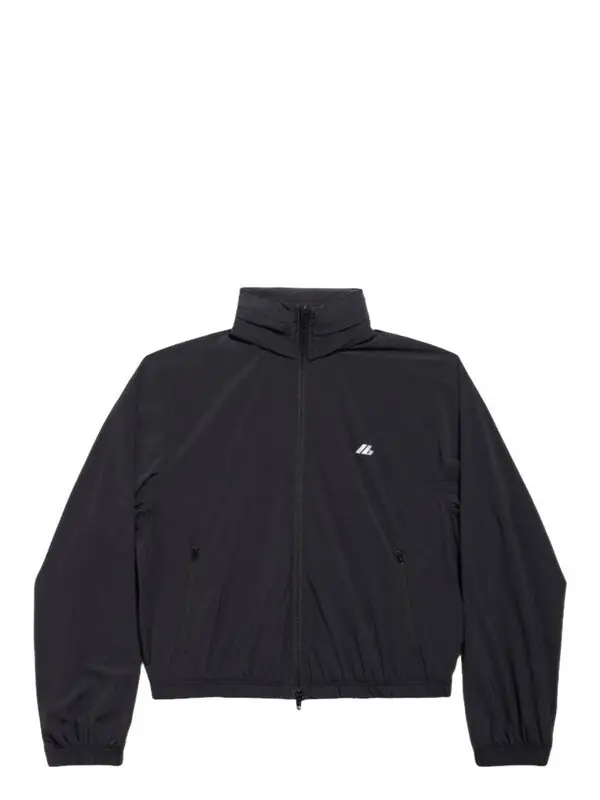 Balenciaga Activewear Cropped Windbreaker - Black