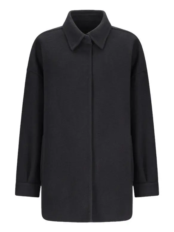 Valentino Garavani Long-sleeved Collared Jacket - Black