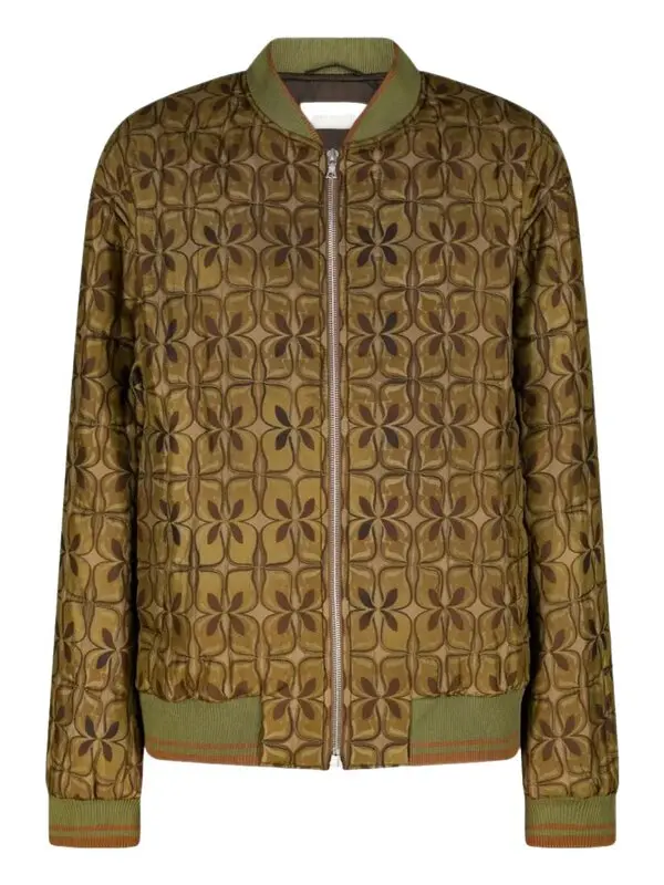 Dries Van Noten Printed Bomber Jacket - Brown