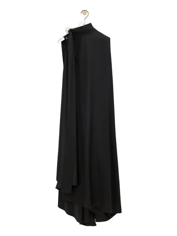 Loewe Ruffle Silk Dress - Black