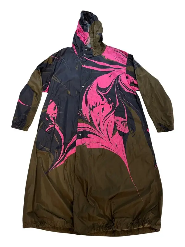Dries Van Noten Long Sleeve Graphic Coat - Black