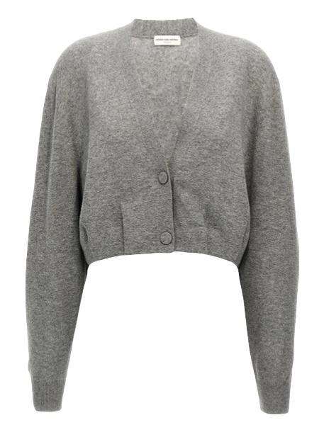 Dries Van Noten Cropped Knit Cardigan - Gray