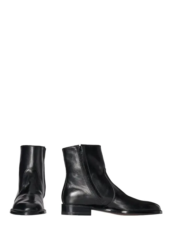 THE ROW Oscar Ankle Boots - Black