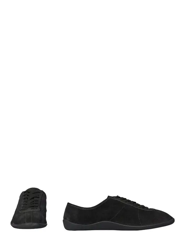 THE ROW Clement Suede Lace-up Sneakers - Black