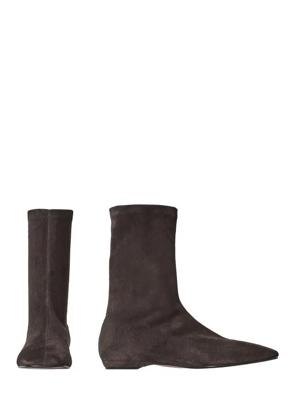 THE ROW Cindy Stretch Boot - Moka