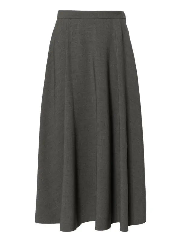 Valentino Garavani Vlogo Midi Skirt - Medium Grey/melange