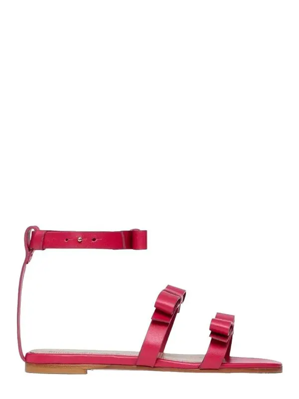 Red Valentino Bow Detail Flat Sandals - Pink