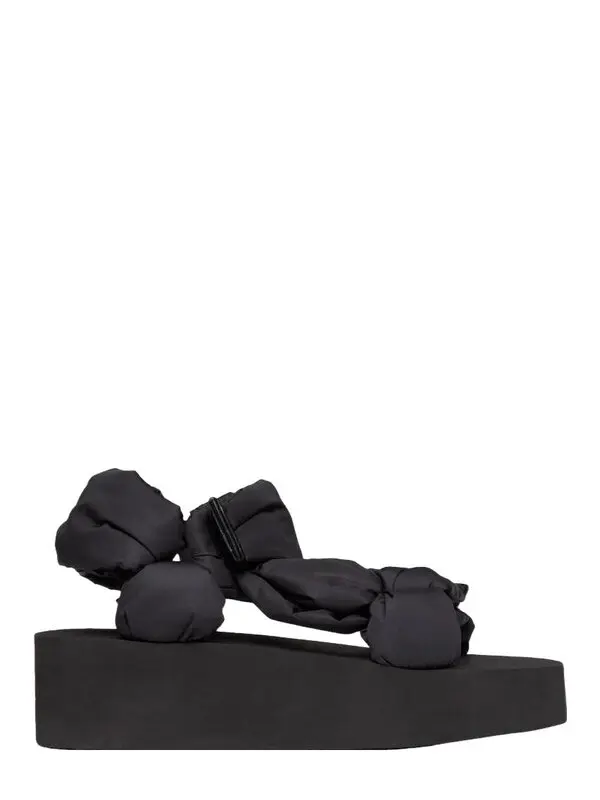 Red Valentino Logo Detail High-heeled Sandals - Black