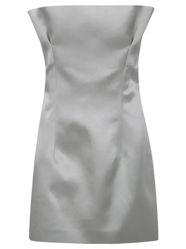 Philosophy Di Lorenzo Serafini Strapless Satin Mini Dress - Gray