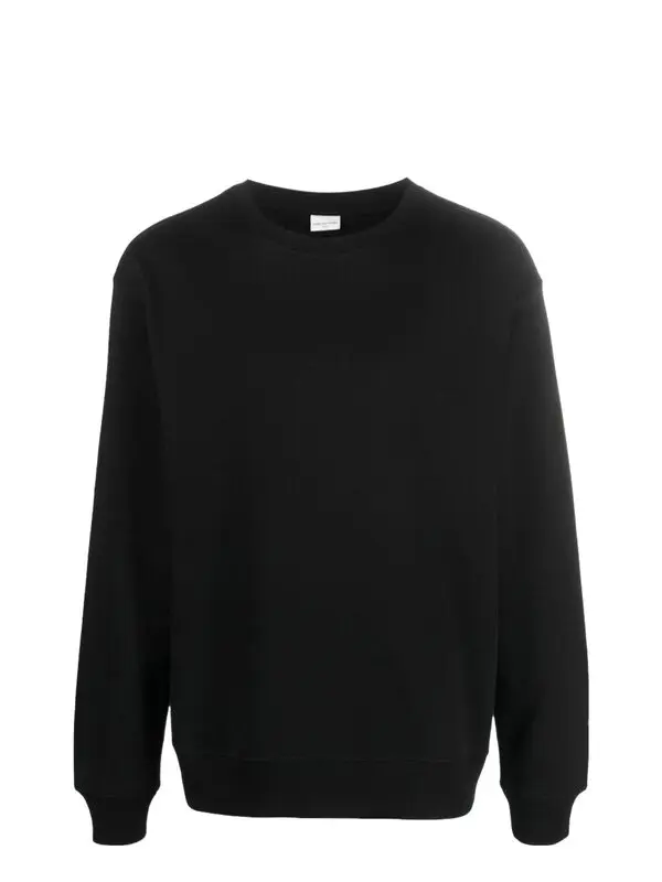 Dries Van Noten Round-collar Long-sleeve Hoodie - Black