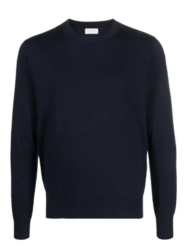 Dries Van Noten Round Neck Long Sleeve Sweater - Black