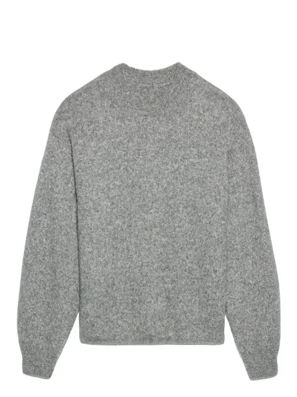 Jacquemus Logo Detailed Knitted Jumper - Grey