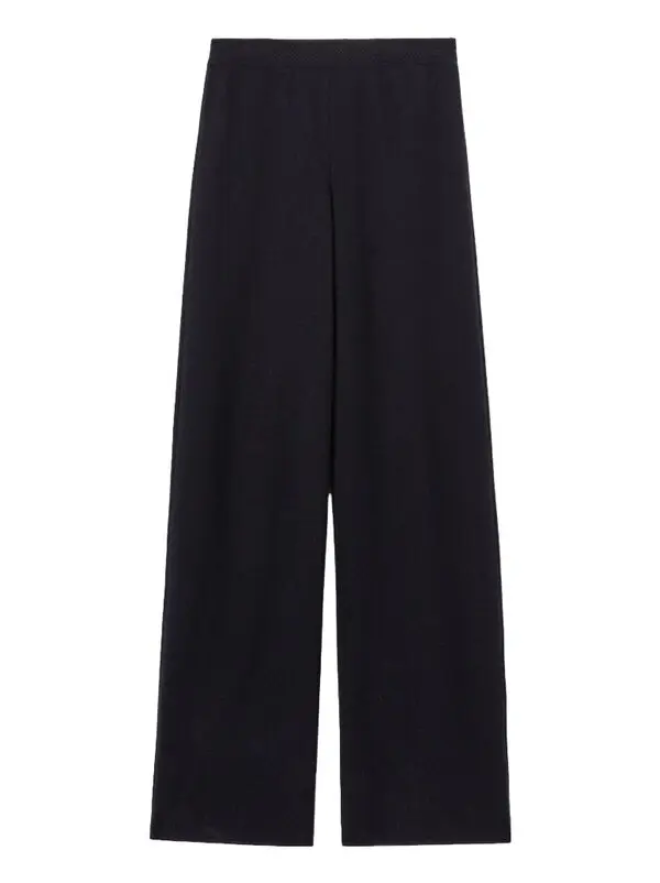 Loro Piana Wide-legged Elasticated Waist Pants - Black