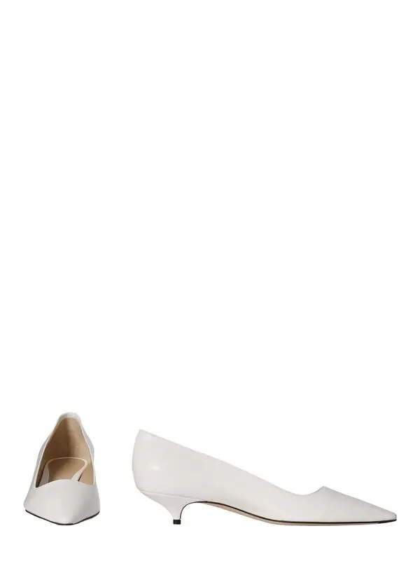 THE ROW Liisa Kitten Heel Pumps - White