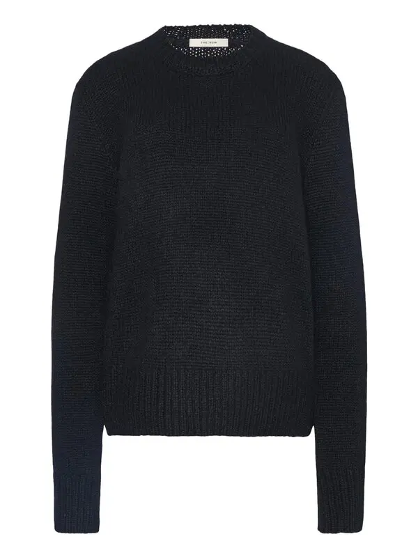 THE ROW Pato Heavyweight Cashmere Sweater - Black