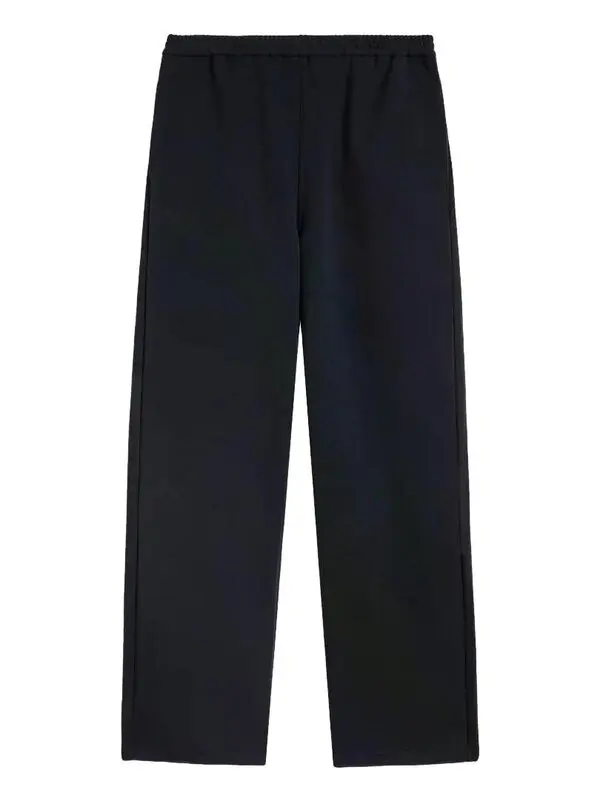 JIL SANDER Monogram-embroidered Jersey Track Pants - Blue